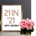 Rose Gold 21st Birthday Sign Rose 21 in 21 Sign 8x10 16x20 - Etsy