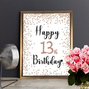 13th Birthday Signs Bundle, Cheers to 13 Years, Hello 13, Happy 13th ...