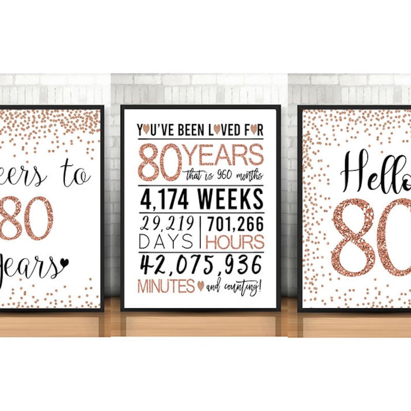 80th Birthday Decor - Etsy