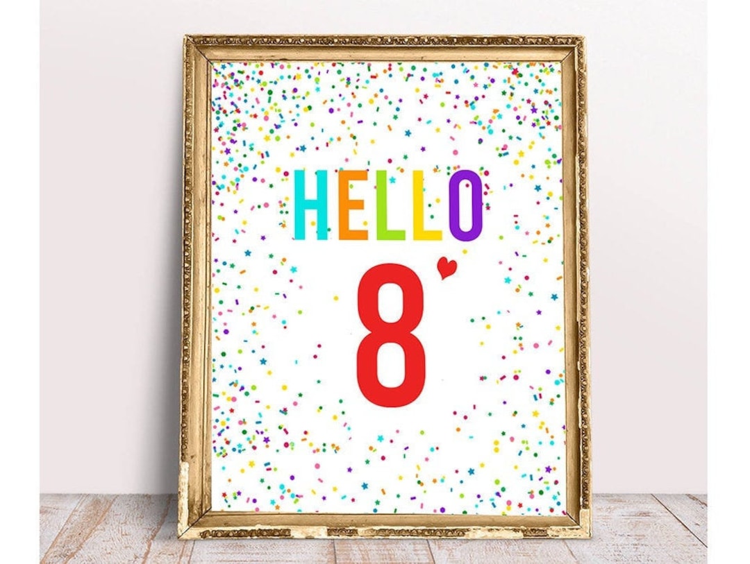 8th Birthday Sign, You Rainbow 8th Birthday Sign, Cheers to 8 Years ...
