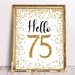 75th Birthday Decoration, 8x10, 5x7, 75th Birthday Signs Bundle, Cheers ...
