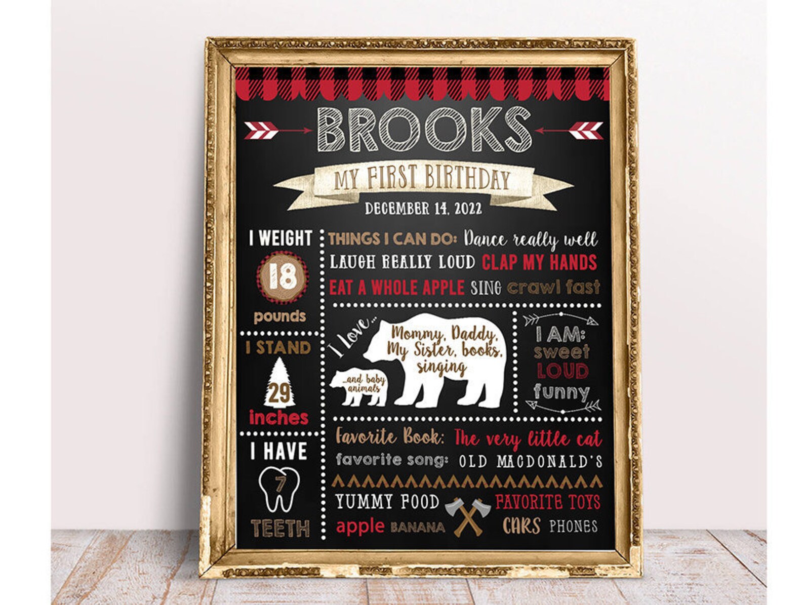 Lumberjack First Birthday Sign Printable, Lumberjack First Birthday ...