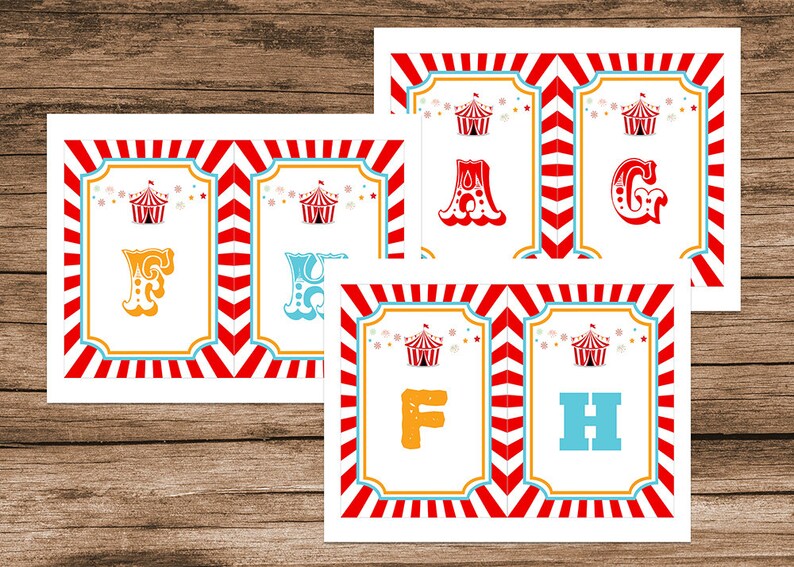 Editable Circus Banner Printable Carnival Letters Decor - Etsy