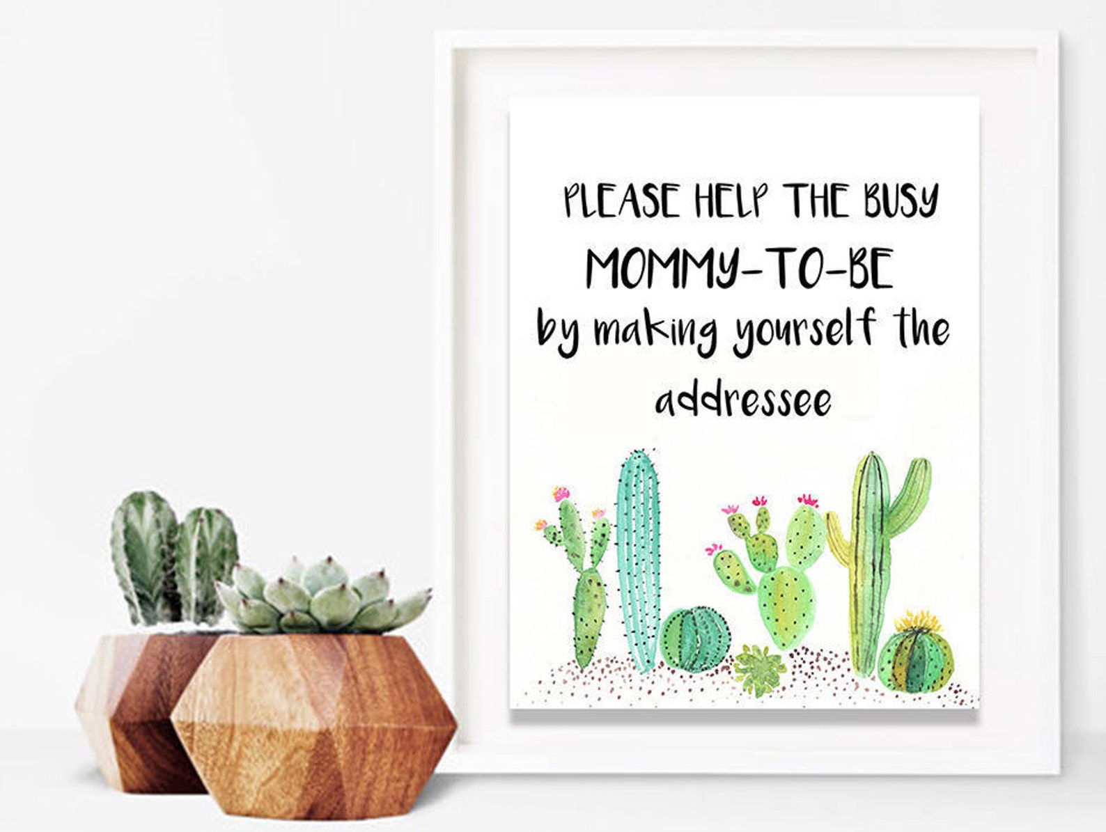 Address an Envelope Sign 5x7 8x10 Cactus Address an - Etsy Canada