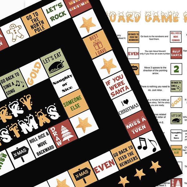 Printable Advent Board Game - Etsy