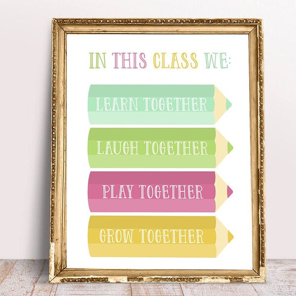 We Learn Together Sign - Etsy