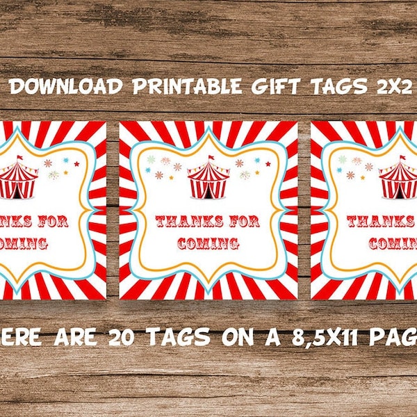 Circus Gift Tags - 60+ Gift Ideas for 2024