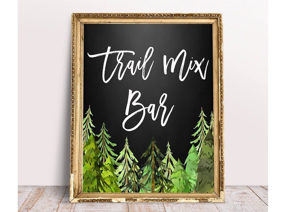 Trail Mix Bar Sign - Baby Shower Sign - Wedding Sign - Chalkboard Signs ...