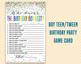 Teen Boy Birthday Party Games - Etsy