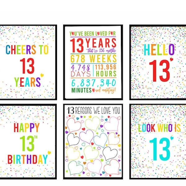 13th Birthday - Etsy