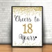 18th Birthday Signs Bundle Cheers to 18 Years Hello 18 - Etsy