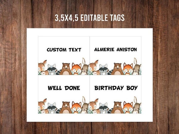 Woodland Classroom Tags Printable Classroom Labels Forest - Etsy