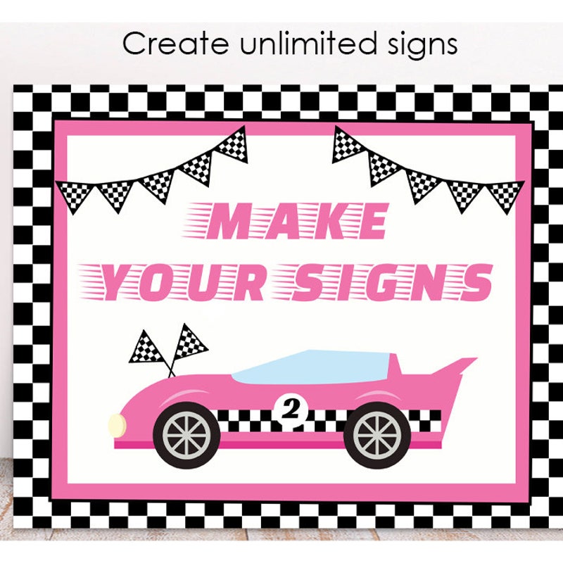 Car Racing Sign - Etsy