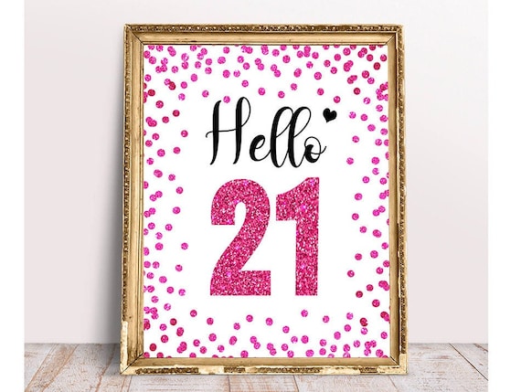 21st Birthday Sign Printable
