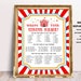 Carnival Party Concession Stand Sign, Printable, Circus Birthday ...