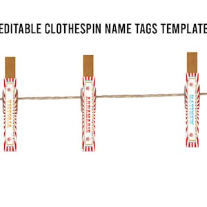 Editable Circus Class Decor, Printable, Carnival Clothespin Name Tags ...