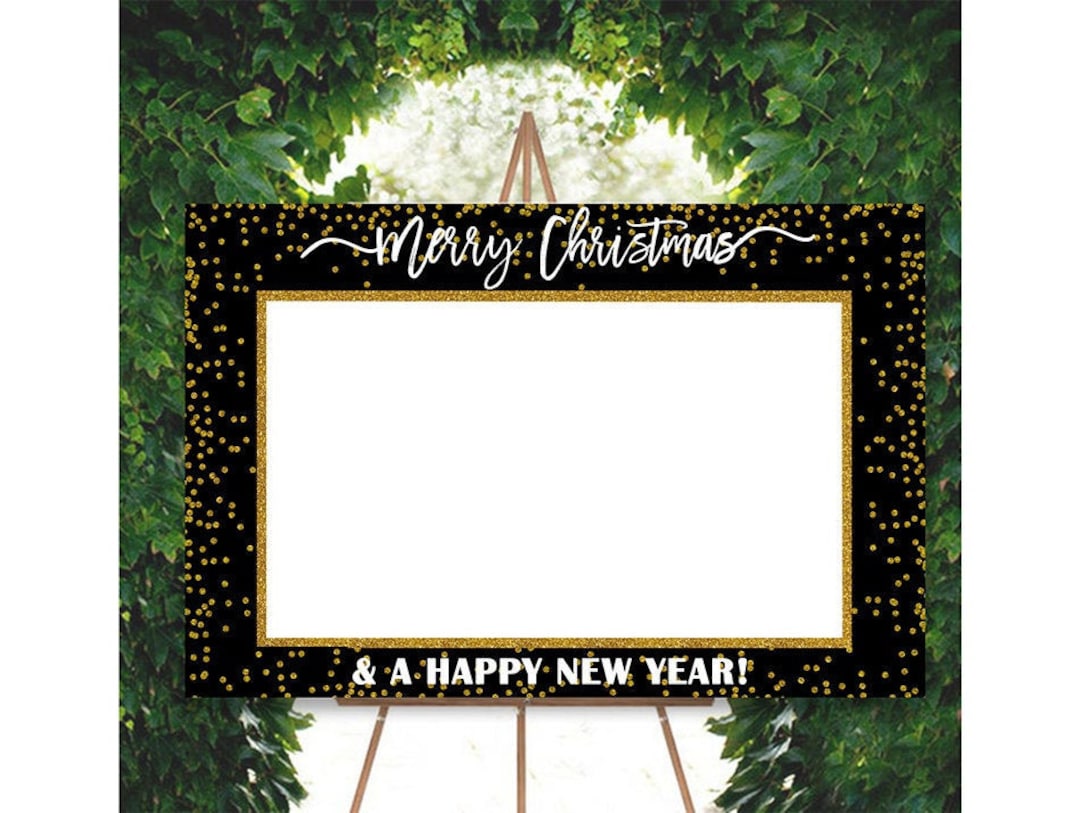Merry Christmas Photo Frame, Printable Frame, Photo Booth Frame ...