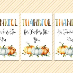 Thanksgiving Teacher Gift, Teachers Appreciation Printable Tag, Fall ...