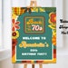 Editable Retro Party Welcome Sign, Printable Floral Welcome Sign, Retro ...