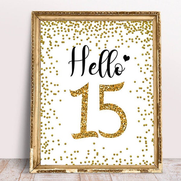 15th Birthday Party Sign - Etsy