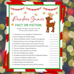 Fact or Fiction Reindeer - Etsy