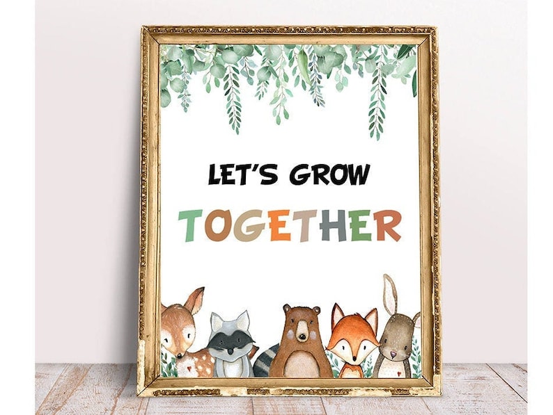 Let's Grow Together Woodland Theme Woodlands Classroom - Etsy Australia