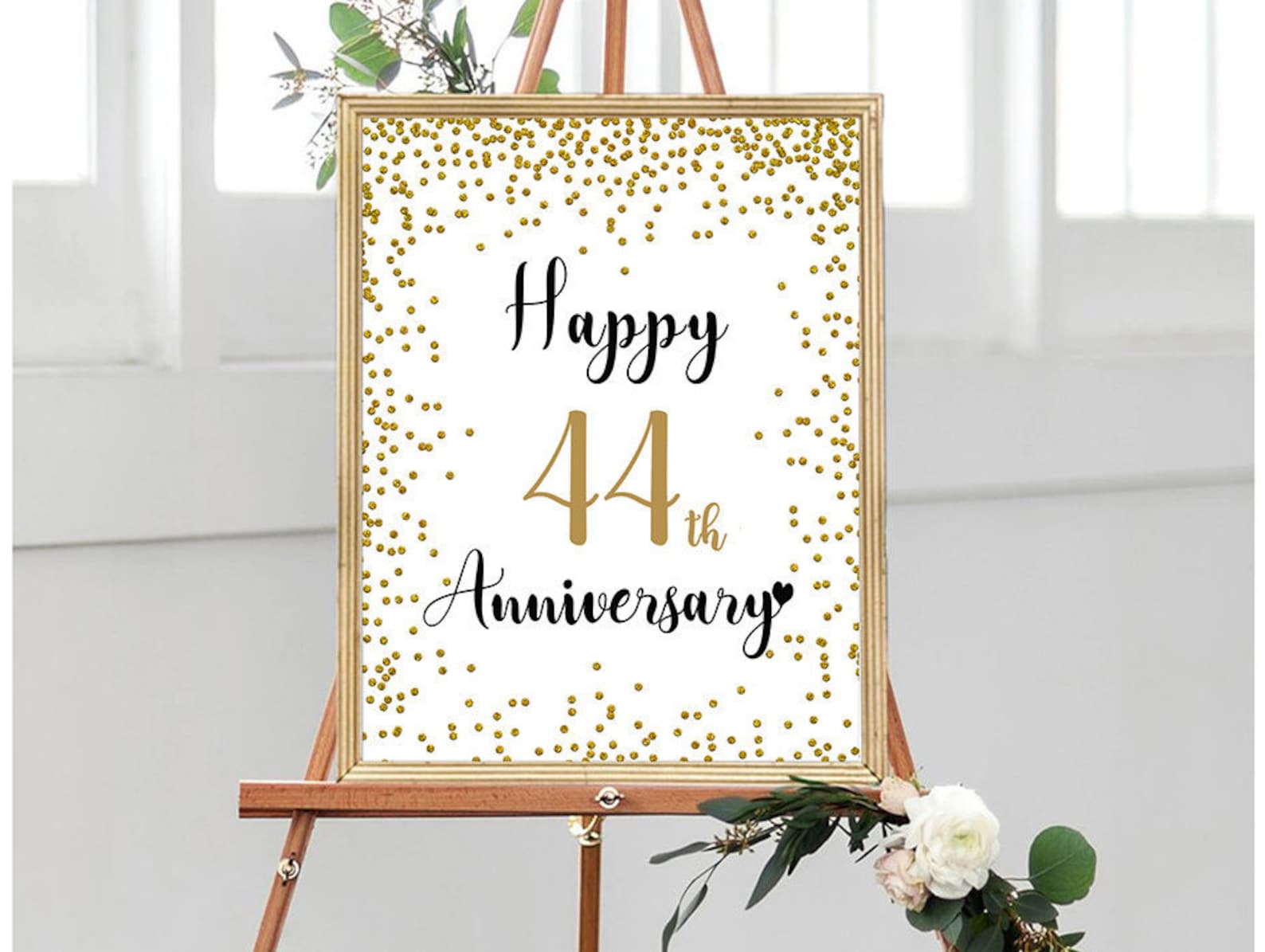 Happy 44th Anniversary, Cheers to 44 Years, 44th Wedding Anniversary ...