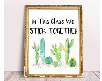 Succulent Classroom Sign - Etsy
