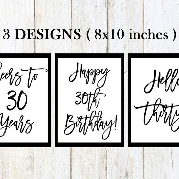 30th Birthday Sign - Etsy