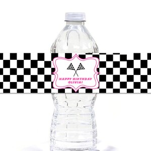 Pink Race Car Party Printable Decorations & Invitation Template Bundle ...