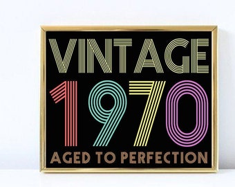 1970 Birthday Sign | Etsy