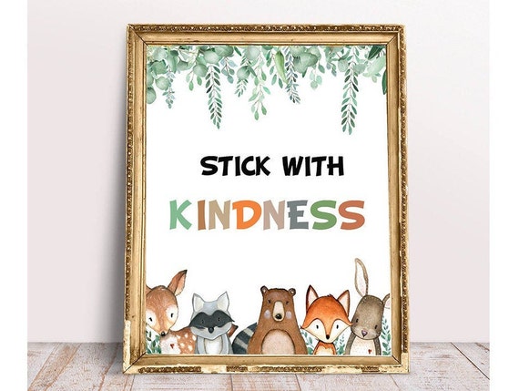 Stick With Kindness Woodland Theme Woodland Classroom - Etsy
