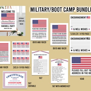 Military Party Bundle, Party Signs & Decorations, Printable Package Set ...