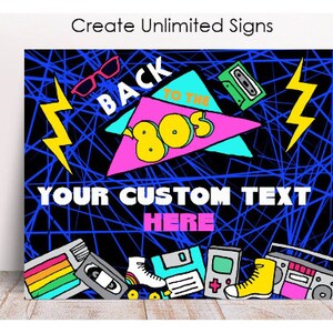 Retro Theme Party Bundle, Invitations & Decorations, Printable Package ...