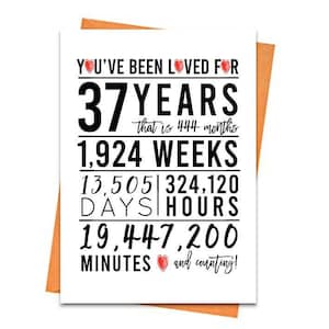 37th Birthday Card, Printable Birthday Card, 37th Birthday Printables ...