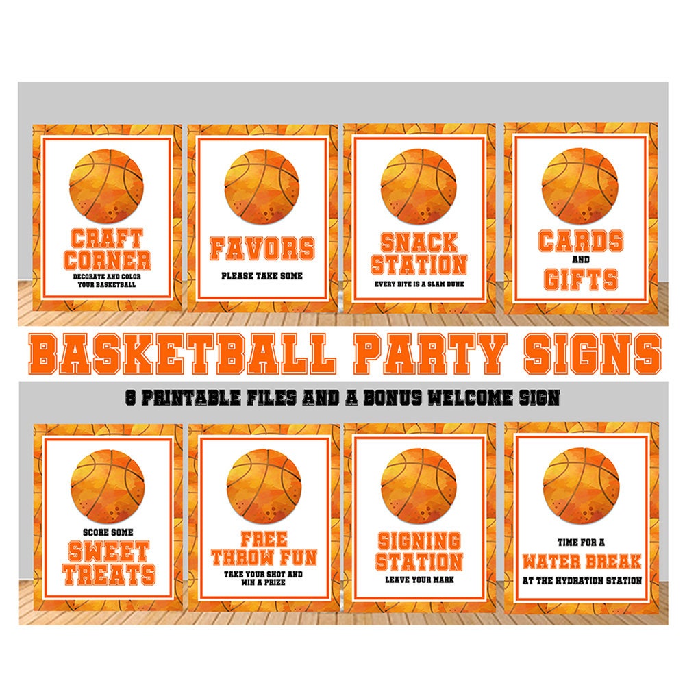 Basketball Birthday Party Free Printables Kreatwow Basketball 1st