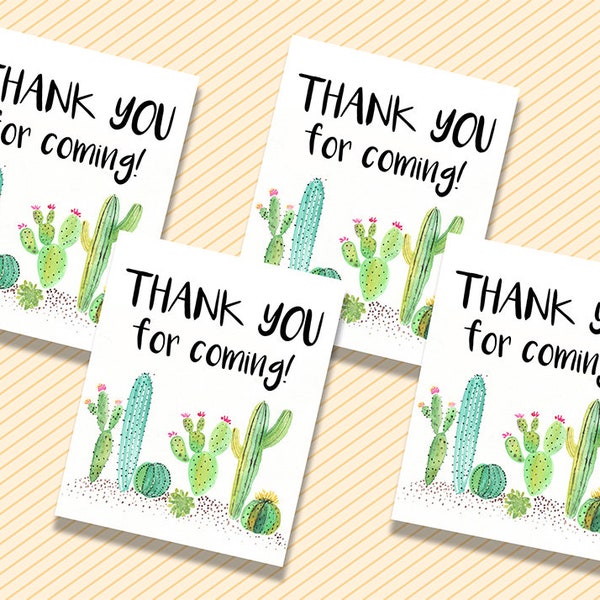 Cactus Favor Tag - Etsy