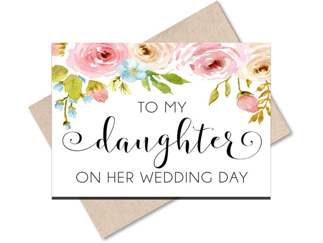 To My Daughter on Her Wedding Day Wedding Gift Wedding Card for ...