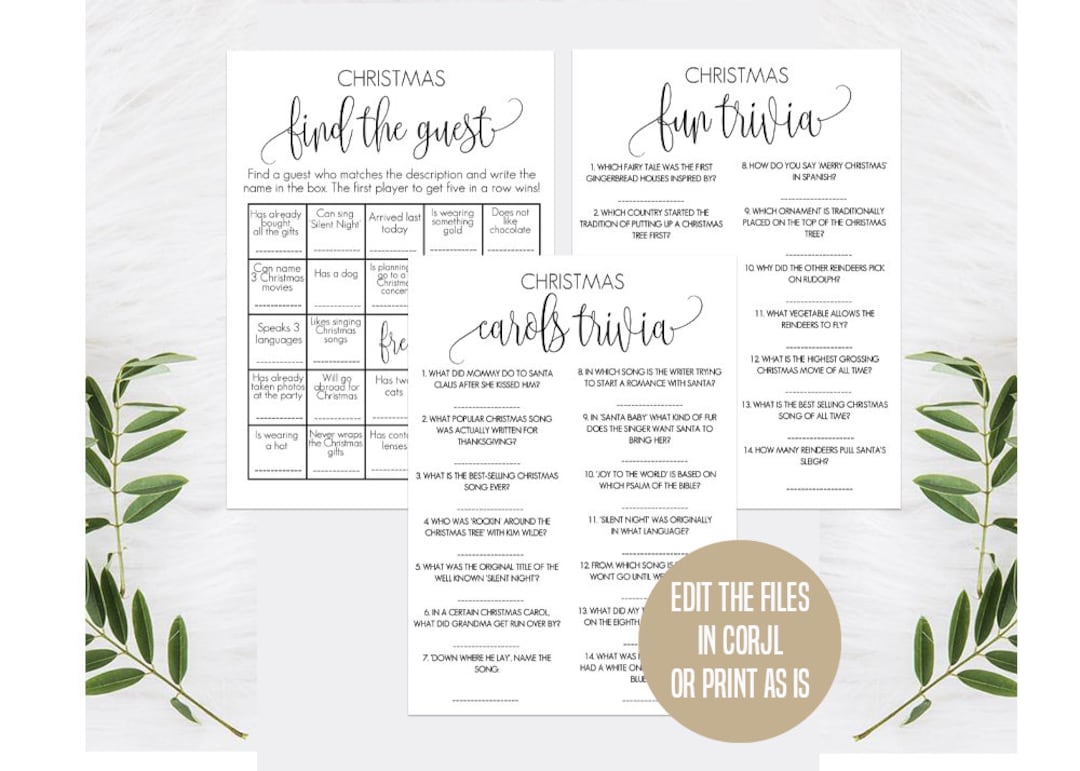 Christmas GAMES BUNDLE for Adults and Teens, Christmas Games Pack ...