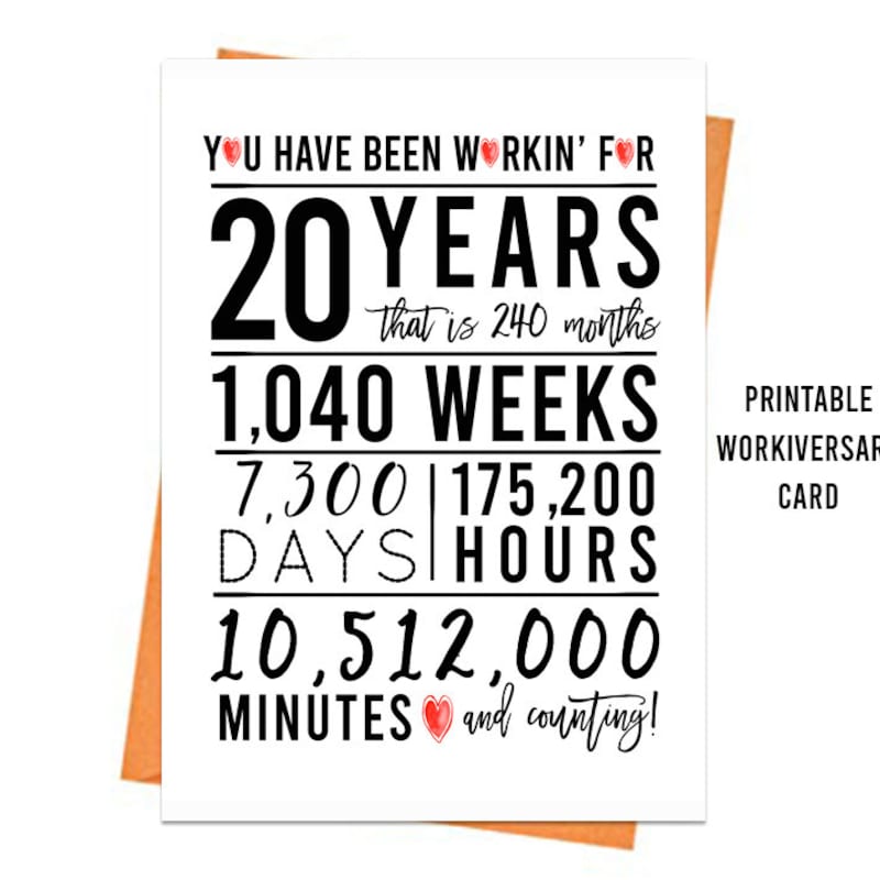 20years Work Anniversary - Etsy