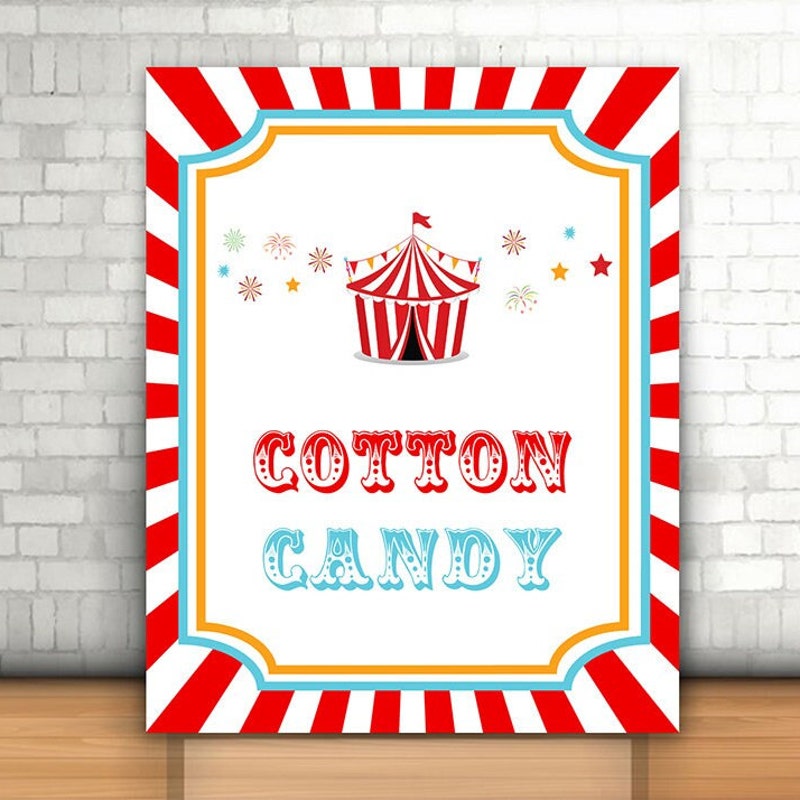 Carnival Cotton Candy Sign - Etsy
