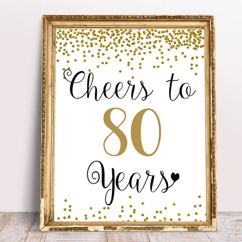 80th Birthday Sign - Etsy