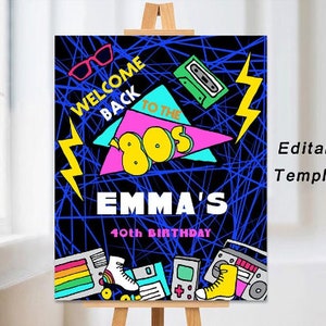 Retro Theme Party Bundle, Invitations & Decorations, Printable Package ...