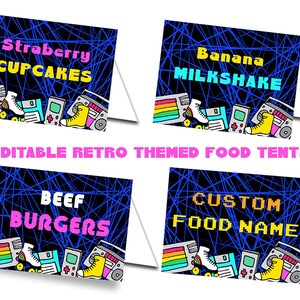 Retro Theme Party Bundle, Invitations & Decorations, Printable Package ...