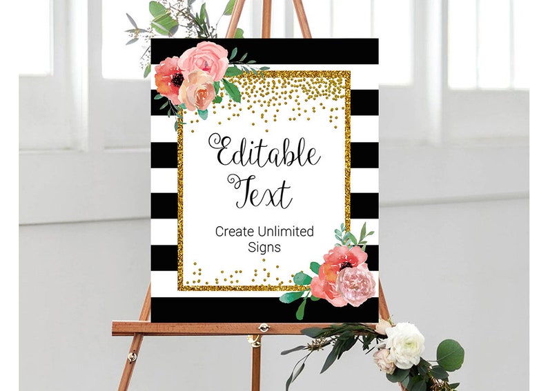 Editable Anniversary Sign Printable Editable Birthday Sign - Etsy