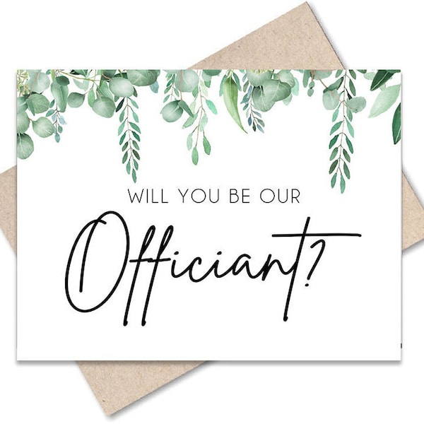 Officiant Asking Card - Etsy