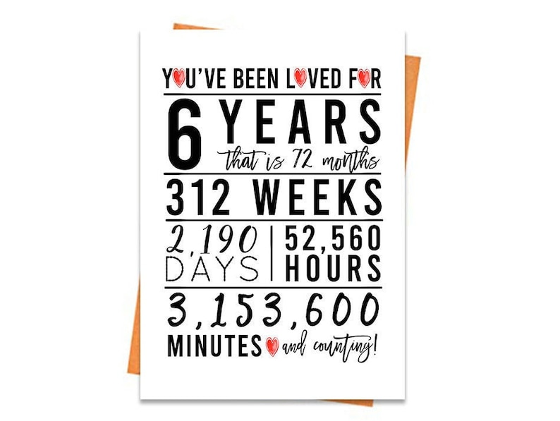 6th Birthday Card Printable Birthday Card 6th Birthday - Etsy