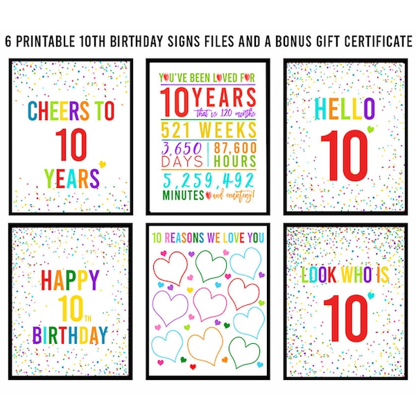 10th Birthday - Etsy