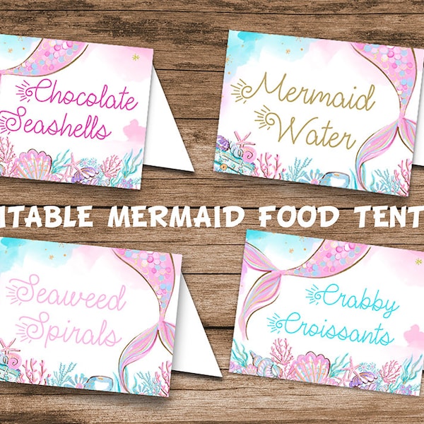 Mermaid Food Tags - Etsy