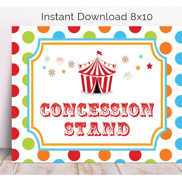 Concession Stand Sign - Etsy